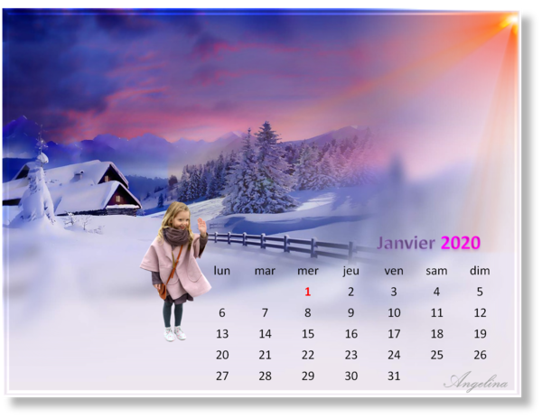 CALENDRIER JANVIER 2020