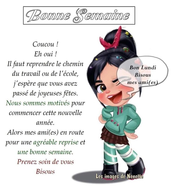 BONNE SEMAINE A VOUS TOUS